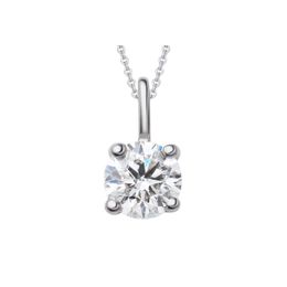 ONE ELEMENT Kettenanhänger 0.2 ct Diamant Brillant Anhänger aus 750 Weißgold, Damen Gold Schmuck, silberfarben