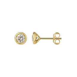 ONE ELEMENT Paar Ohrstecker, Damen Gold Schmuck Zarge, goldfarben