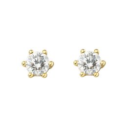 ONE ELEMENT Paar Ohrstecker 0.3 ct Diamant Brillant Ohrringe Ohrstecker aus 750 Gelbgold, Damen Gold Schmuck, goldfarben