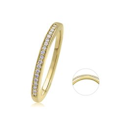 ONE ELEMENT Diamantring 0.09 ct Diamant Brillant Memoire Ring aus 585 Gelbgold, Damen Gold Schmuck Memoire, goldfarben
