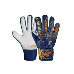 Reusch Torwarthandschuhe Attrakt Starter Grip mit Negative Cut, blau|goldfarben