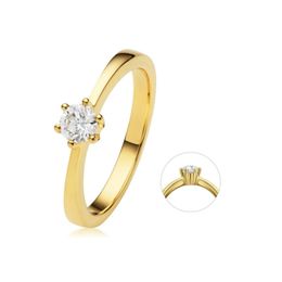 ONE ELEMENT Diamantring 0.25 ct Diamant Brillant Ring aus 585 Gelbgold, Damen Gold Schmuck, goldfarben