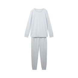 Tom Tailor Damen Pyjama mit Allover-Print, blau, Muster, Gr. XXL/44