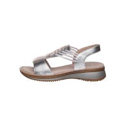 Ara Shoes Leder-Sandalen in Silber - 37