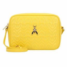 Patrizia Pepe Matelassé Umhängetasche Leder 22 cm dynamic yellow