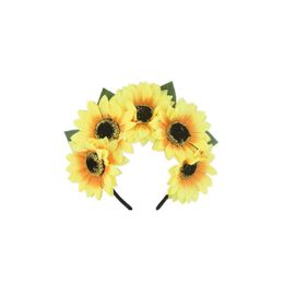 MAGICSHE Haarband Sonnenblumen Stirnband Kopfbedeckungen für Braut
