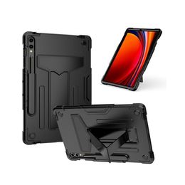 Wigento Tablet-Hülle Für Samsung Galaxy Tab S9 S8 S7 Plus FE Silikon Hybrid Hülle Halterung
