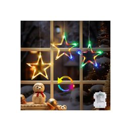 Elegear LED-Lichtervorhang 160/188cm Lichterkette für fenster Weihnachtsdeko