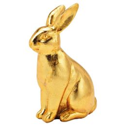 matches21 HOME & HOBBY matches21 HOME & HOBBY Dekofigur Osterhase Hase Osterdeko Deko Figur Ostern Polyresin gold 16 cm (1 St)