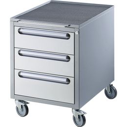 Rau Schubladen-Fahrschrank, HxBxT 690 x 490 x 600 mm, Schubladen 2 x 150, 1 x 180 mm