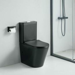 Modernes Keramik Stand-WC cipoli schwarz