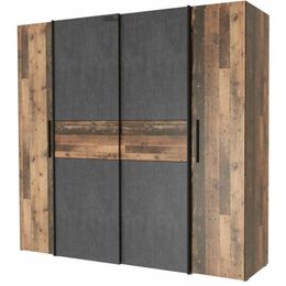 Kleiderschrank Old Wood - grau 200 cm - kalixtus Die Möbelfundgrube