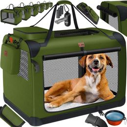 Lovpet - Hundebox Hundetransportbox faltbar Inkl.Hundenapf Transporttasche Hundetasche Transportbox für Haustiere Hunde und Katzen