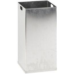 Feuerfester Aluminium Inneneinsatz für eckigen Abfallbehälter Haiti mit Swingdeckel 110 LIter, HxBxT 70x34,5x34,5cm Aluminium / Silber - Silber