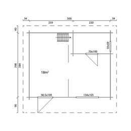 Alpholz Gartenhaus Fiona-70 iso Blockhaus aus Holz , Holzhaus mit 70 mm Wandstärke inklusive Schlafboden fsc zertifiziert, Blockbohlenhaus mit