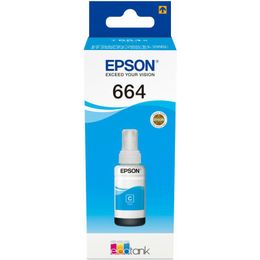 664 Original Tintenbehälter Cyan für EcoTank 70ml 7.500 Seiten T6642 (C13T664240) - Epson