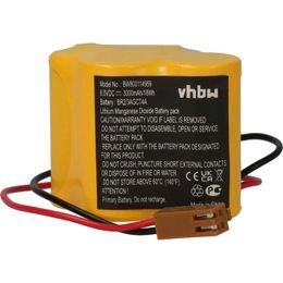 vhbw Batterie Ersatz für GE / Fanuc PLC 18-T, Robotics 18-T für Steuereinheit (3000mAh, 6V, Li-Ion)
