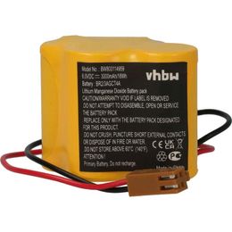 Batterie Ersatz für ge / Fanuc A06B-6114-K504, A98L00310025, A98L-0031-0025 für Steuereinheit (3000mAh, 6V, Li-Ion) - vhbw