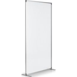 MAGNETOPLAN Raumteiler, mit mattierter Polycarbonatscheibe, HxBxT 1800 x 1000 x 350 mm