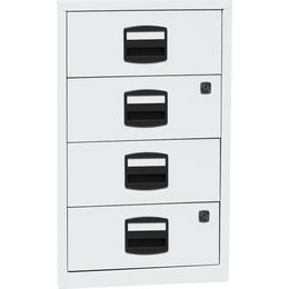 Bisley Beistellschrank PFA, 4 Universalschubladen, verkehrsweiß