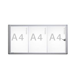 Maul Schaukasten, Außentiefe 27 mm, Außenhöhe 350 mm, 3 x DIN A4