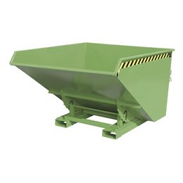 eurokraft pro Kippbehälter inkl. Abrollmechanismus, Volumen 1,7 m³, LxBxH 1720 x 1570 x 1103 mm, grün