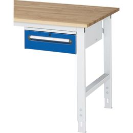 Rau Unterbau-Container, Höhe 175 mm, 1 Schublade, lichtgRau / enzianblau