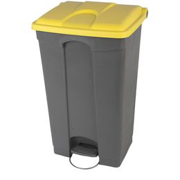Probbax Treteimer, Volumen 90 l, BxHxT 505 x 790 x 410 mm, grau, Deckel gelb