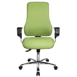 Topstar Bürostuhl, mit Armlehnen, Rückenlehnenhöhe 600 mm, Bezug apfelgrün