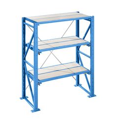LISTA Schwerlast-Auszugregal, Einschubbreite 1290 mm, Tiefe 860 mm, Grundregal, lichtblau