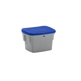 eurokraft pro Universal- und Streugutbehälter, ohne Entnahmeöffnung, 60 l, Deckel blau
