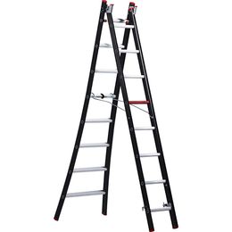 Altrex Mehrzweckleiter NEVADA, 2-teilig, schwarz, 2 x 8 Sprossen