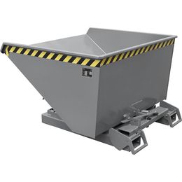 eurokraft pro Kippbehälter automatisch, Volumen 1,2 m³, grau RAL 7005