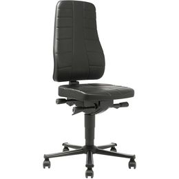 bimos Arbeitsdrehstuhl All-in-One, mit Rollen, Kunstleder, schwarz