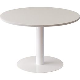 meet Besprechungstisch, Ø 1150 mm, 750 mm hoch, weiß