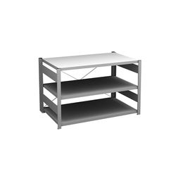 hofe Sideboard-Steckregal, verzinkt, Höhe 825 mm, 3 Böden, Grundregal, Bodentiefe 800 mm, Fachlast 190 kg