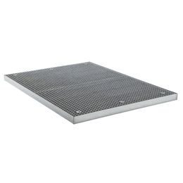 eurokraft pro Niedrige Stahl-Flachwanne, Breite 1350 mm, Länge 1900 mm, Volumen 118 l