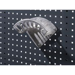 eurokraft pro Schlauch- und Kabelhalter, inkl. Befestigungsmaterial, BxH 250 x 100 mm, Aluminium