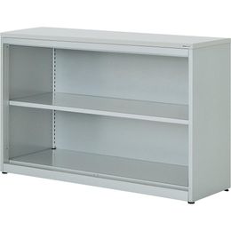 Mauser Kombi-Regal, HxBxT 830 x 1200 x 432 mm, Kunststoffplatte, 1 Fachboden, lichtgrau
