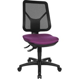 Topstar Bürostuhl, Netz-Rückenlehne, lila