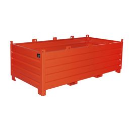 eurokraft pro Sammelbehälter, Volumen 2,0 m³, feuerrot