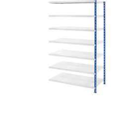 eurokraft basic Großfach-Steckregal, T 800 mm, mit Stahlblechböden, Anbauregal, HxB 2522 x 1525 mm
