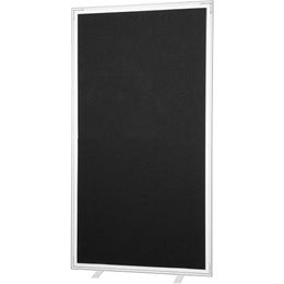 EasyScreen Trennwand easyScreen, HxT 1740 x 390 mm, mit Schallschutz, schwarz, Breite 1600 mm