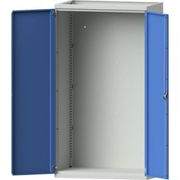 eurokraft pro Schwerlastschrank aus Stahl, Leerschrank - individuell bestücken, lichtgrau/lichtblau