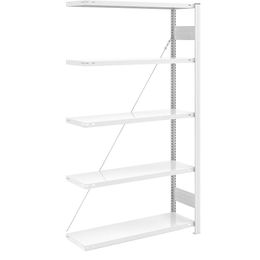 eurokraft pro AntiBak®-Steckregal, antibakteriell, Regalhöhe 2000 mm, Anbauregal, Fachbodenbreite 1000 mm, Fachbodentiefe 400 mm