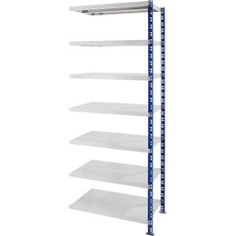 eurokraft basic Universal-Steckregal, stabil, Stahlblechböden, HxBxT 2522 x 1025 x 400 mm, Anbauregal