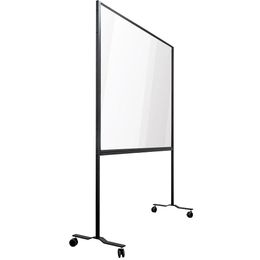 eurokraft pro Trennwand, mobil, aus Plexiglas, mit Alurahmen, HxBxT 1990 x 1598 x 490 mm