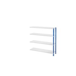 eurokraft basic Großfach-Steckregal, T 400 mm, mit Stahlblechböden, Anbauregal, HxB 1508 x 1525 mm
