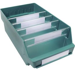 STEMO Regalkasten aus hochschlagfestem Polypropylen, grün, LxBxH 400 x 240 x 150 mm, VE 10 Stk