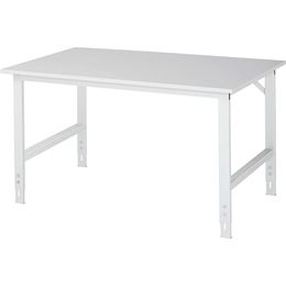 Rau Arbeitstisch, höhenverstellbar, Gestell 60 x 30 mm, melaminharzbeschichte Platte, BxT 1500 x 1000 mm, lichtgRau